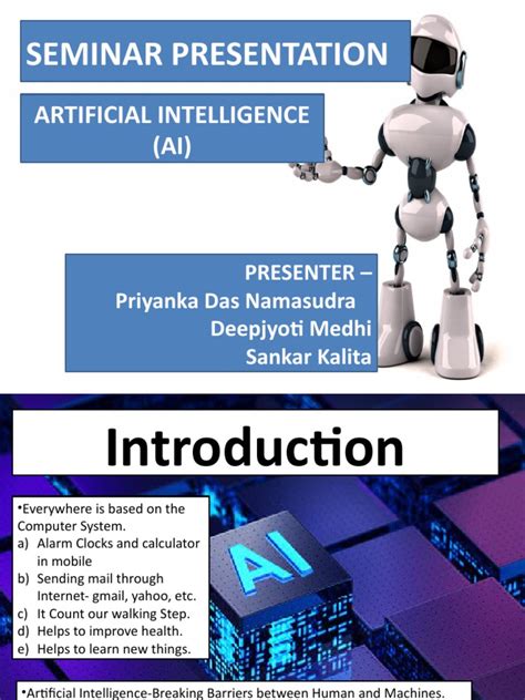 Seminar Presentation Artificial Intelligence Ai Pdf Artificial Intelligence