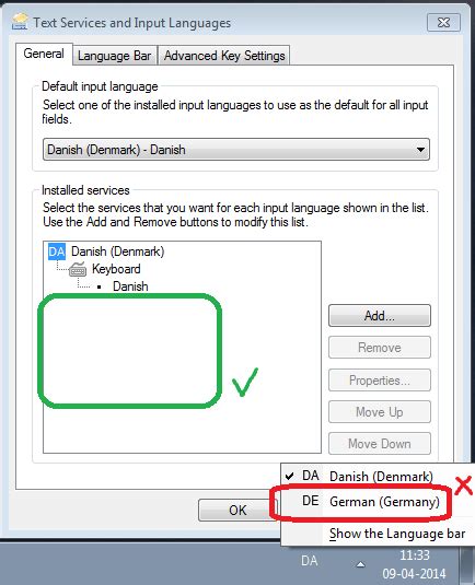 Windows 7 How Can I Remove A Keyboard Layout That Isnt Listed In The