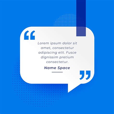 Free Vector Chat Bubble Quotation Box For Inspirational Text Vector