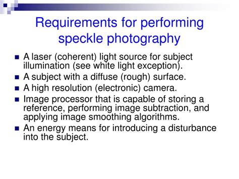 Ppt Speckle Photography For Revealing Hidden Structures Powerpoint