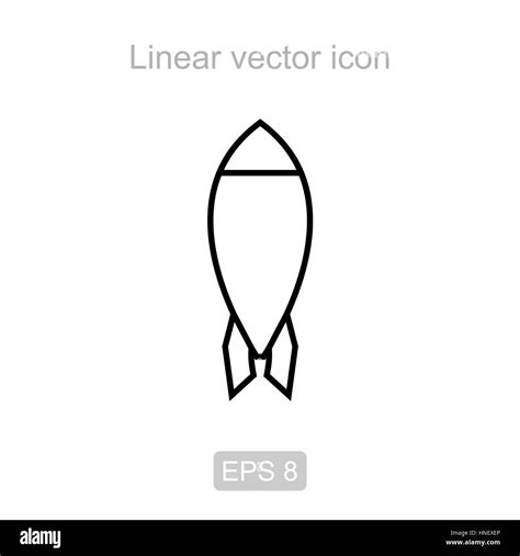 Rocket Linear Vector Icon Stock Vector Image And Art Alamy