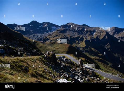 One Of The Many Hairpin Bends On The Famous Alpine High Road On The