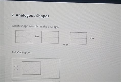 2 Analogous Shapes Which Shape Completes The StudyX