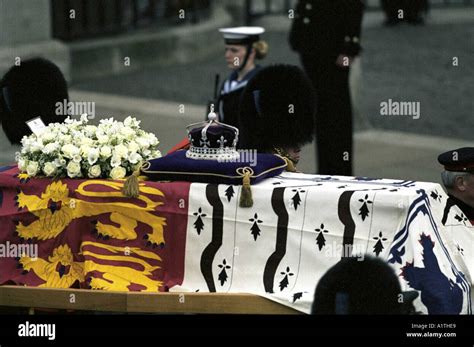 Queen Mother S Funeral Th April The Queen Mother S Coffin On Its Way From Westminster Hall