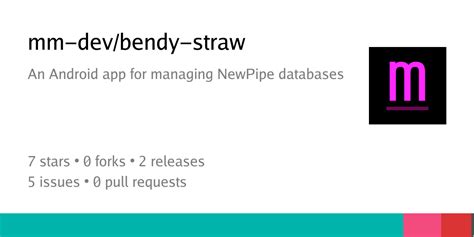 Mm Devbendy Straw An Android App For Managing Newpipe Databases