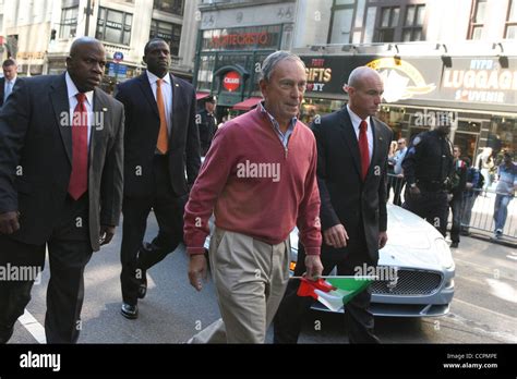 Nyc Mayor Michael Bloomberg Marching At The New York City Columbus Day