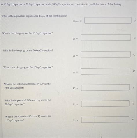 Solved A 10 0 μF capacitor a 20 0μF capacitor and a Chegg com