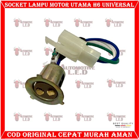 Original Fitting Cop Motorcycle Headlight Universal Socket Main Bulb H6 Motor Shopee Malaysia