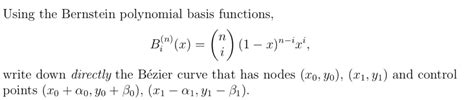 Solved Using T He Bernstein Polynomial Basis Functions