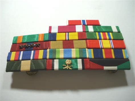 Usmc Marine Corps Gunnery Sergeant Mounted 15 Service Ribbon Bar