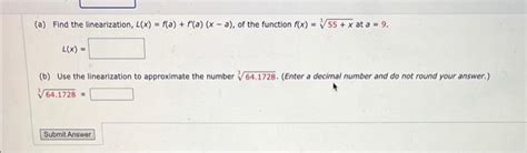 solved l x b use the linearization to approximate the