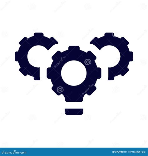 Gear Setting Management Gear Setting Icon Stock Vector