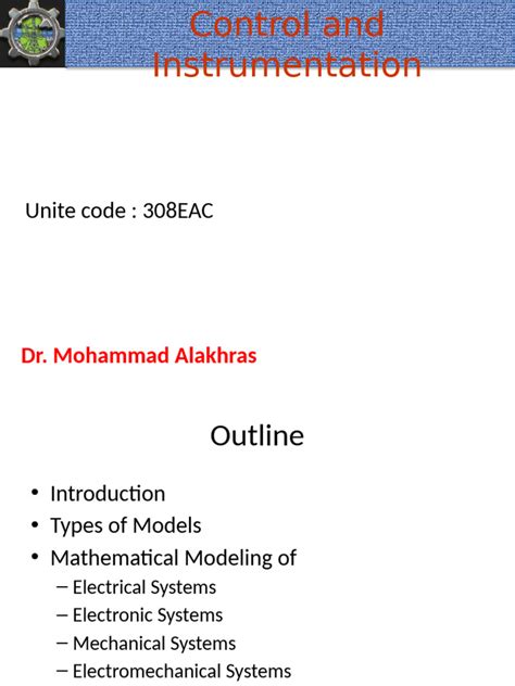 Lecture 3 Mathematical Modeling Of Dynamic Systems Pdf