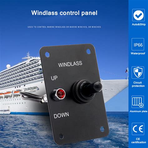 12v Led Light Marine Anchor Windlass Updown Toggle Control Switch