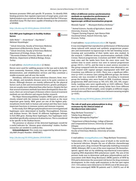 Pdf Effect Of Different Oestrus Synchronization Methods On Reproductive Performance Of