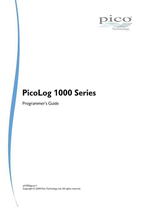PicoLog 1000 Series Programmer S Guide Pico Technology
