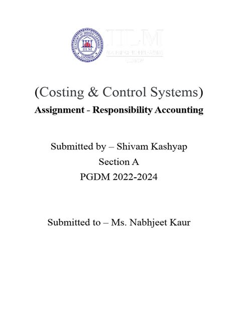 shivam kashyap sec a ccs assignment pdf organizational structure marketing