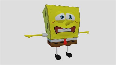 Made Custom Spongebob Scared Download Free 3d Model By Smf Features Developed From Cheryl