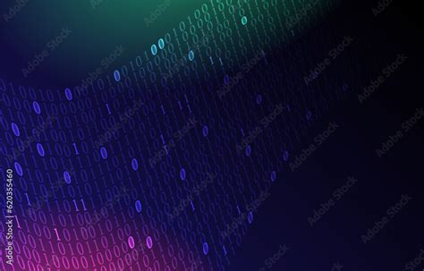Binary Code Seamless Pattern Abstract Technology Background