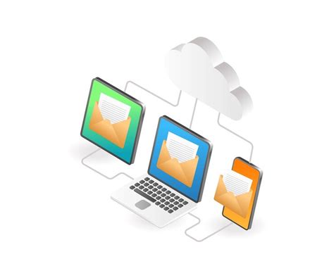 Premium Vector Cloud Server Email Data Network