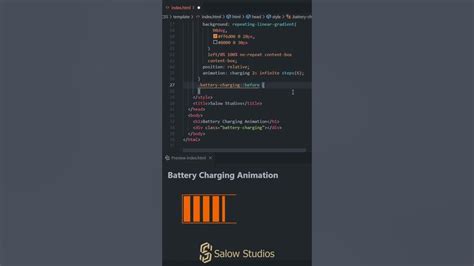Battery Charging Animation Html And Css Tutorial For Beginners 2022