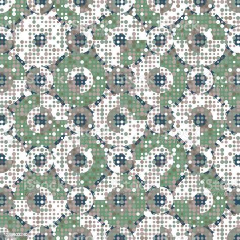 장식 테라초 질감 원 배경에 흩어져 있는 다채로운 기하학적 조각이 있는 매끄러운 벡터 패턴 0명에 대한 스톡 벡터 아트 및 기타