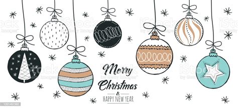 손으로 그린 크리스마스 장식의 집합입니다 장식 고립 된 요소 낙서 및 스케치 벡터 일러스트레이션 0명에 대한 스톡 벡터 아트 및 기타 이미지 Istock