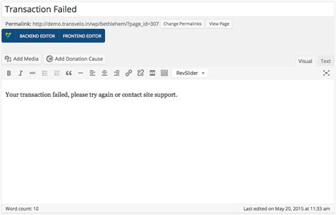 Transaction Failed Theme Documentation