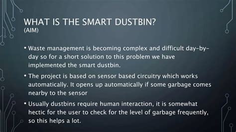 Smart Dustbin Using Arduino And Ultrasonic Sensor Pptx Technology