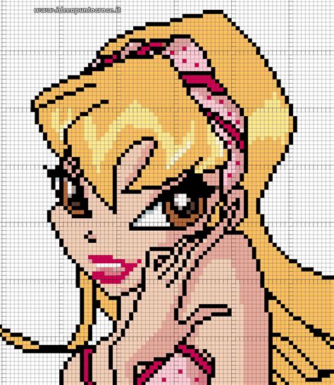 Pixel Art Winx Mod Le Coloriage Facile Dessin Imprimer