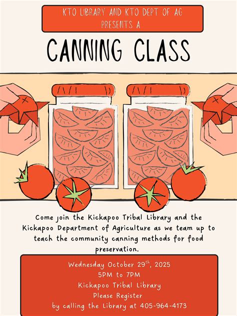 Canning Class Kickapoo Tribal Health Center