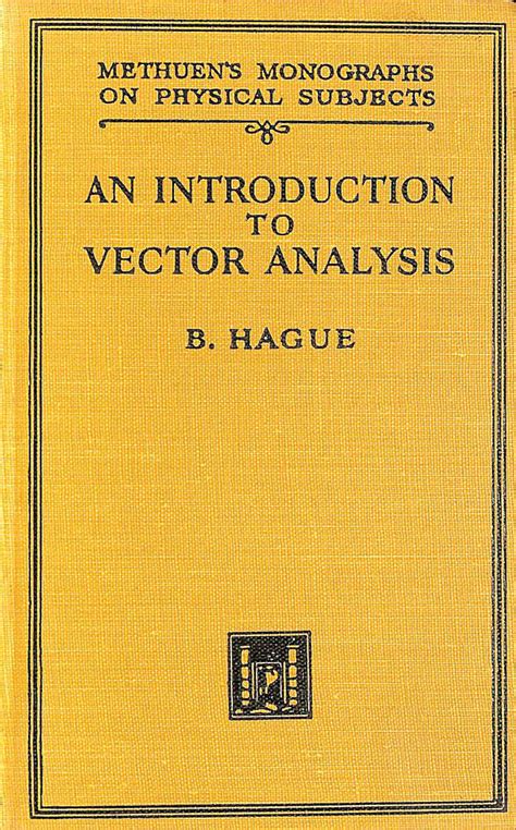 An Introduction To Vector Analysis Third Edition