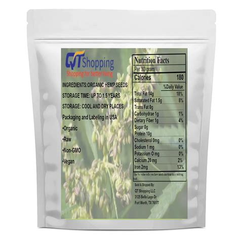Snow Hill Himalayan Organic Raw Hemp Seeds 8 Oz High Altitude Grown In Nepal 10g Protein