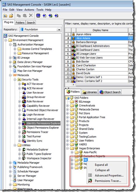 Tracing Permissions For Sas Metadata Security