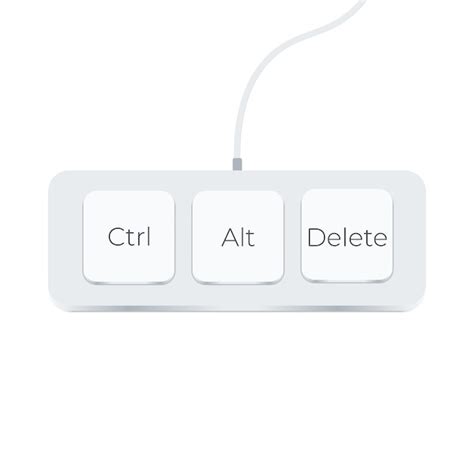 Premium Vector Ctrl Alt And Del On White Background Flat Style