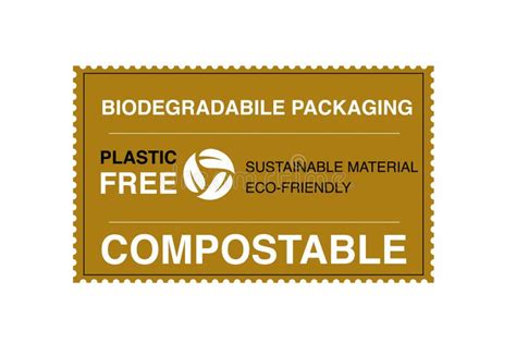 Recycle Packaging Vintage Label Template Eco Bio Product Vintage Packaging Design Stock