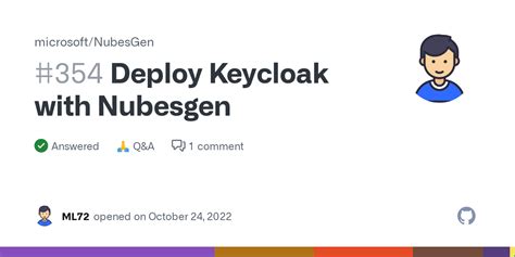 deploy keycloak with nubesgen · microsoft nubesgen · discussion 354 · github
