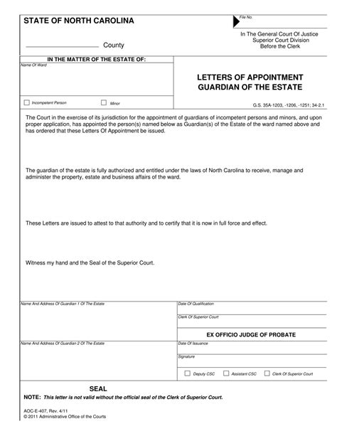 Form AOC E 407 Fill Out Sign Online And Download Fillable PDF North Carolina Templateroller