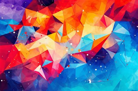 Premium AI Image Polygonal Odyssey Abstract Polygon Photo