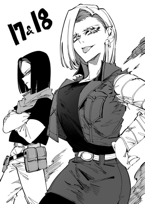Android 18 And Android 17 Dragon Ball And 1 More Drawn By Wl6yugi8go1