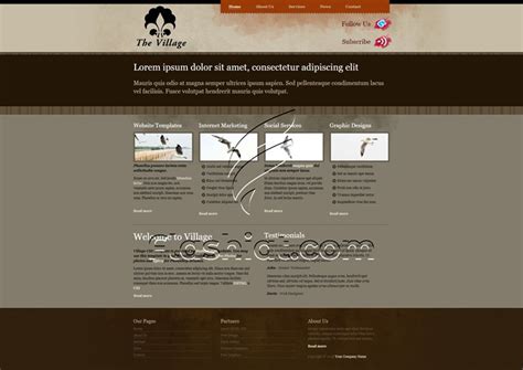 Village Free XHTML CSS Template Flashiat