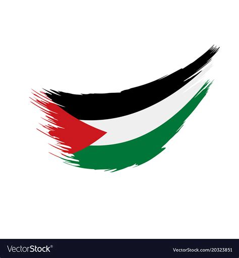 Palestine Flag Clipart Vector Palestine Flag Brush Stroke Palestine