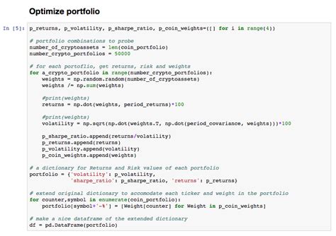 Crypto Portfolio Optimization Using Python By Omkar Dash Medium