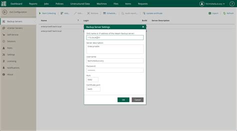 Adding Backup Servers Veeam Backup Enterprise Manager Guide