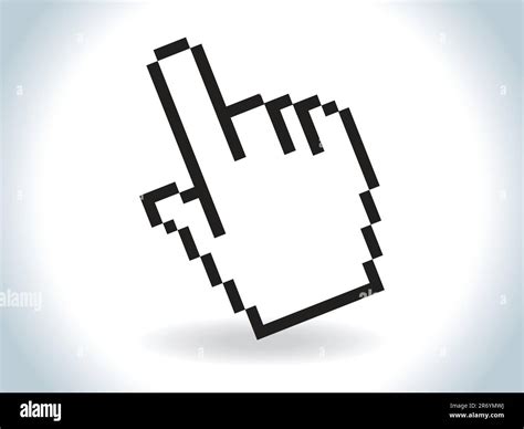 Abstract Glossy Cursor Icon Stock Vector Image Art Alamy