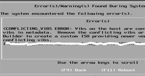 Vcloudnotes Lets Learn Together Conflicting Vibs Error During Esxi Upgrade Using Iso Image