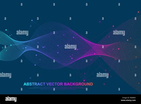 Abstract Polygonal Background With Connected Lines And Dots