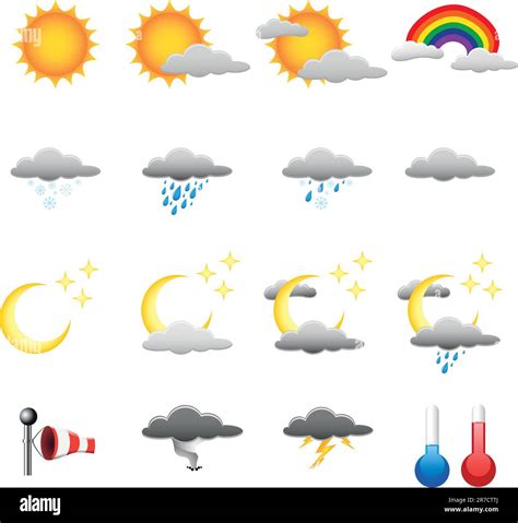 Weather Symbols Cut Out Stock Images And Pictures Alamy
