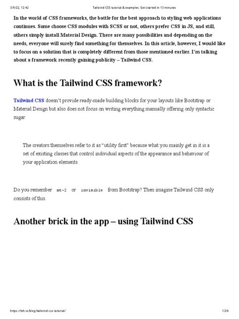 Tailwind Css Pdf Bootstrap Front End Framework Web Application