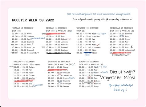 Gratis Werkrooster In Excel